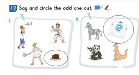 Say and circle the odd one out.