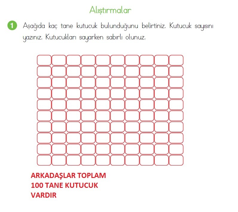 Aşağıda kaç tane kutucuk bulunduğunu belirtiniz. Kutucuk sayısını ...