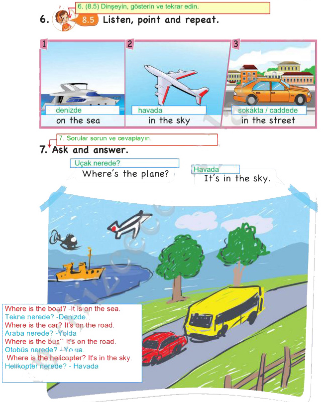 Listen, point and repeat.