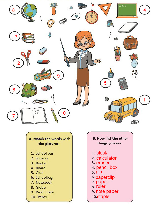 Look at the picture and respond to Task A and Task B.