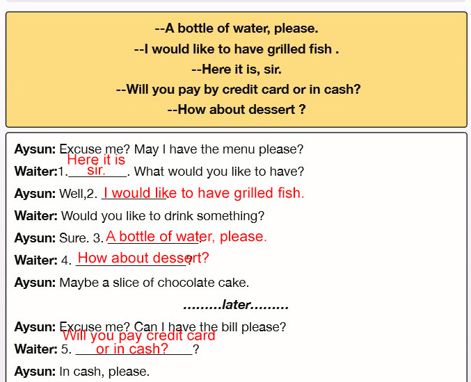 Complete the conversation with the correct expressions.