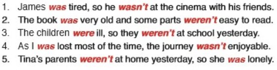 Complete the sentences with was/wasn’t/were or weren’t.