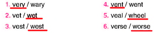 Listen carefully. Circle the words you hear.