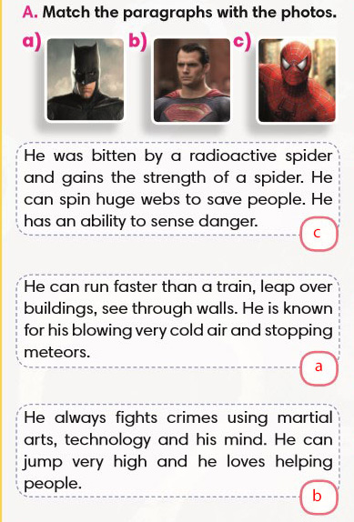 Match the paragraphs with the photos.