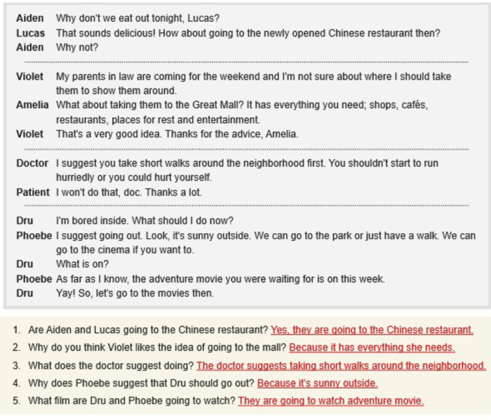 Read the dialogues and answer the questions.