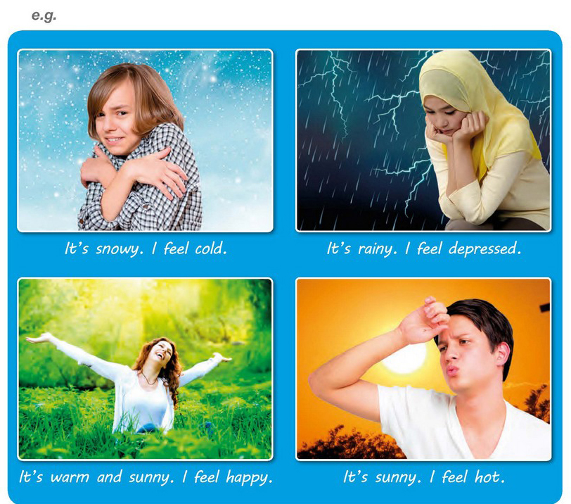 Act out different weather conditions by using emotions. - Evvel Cevap