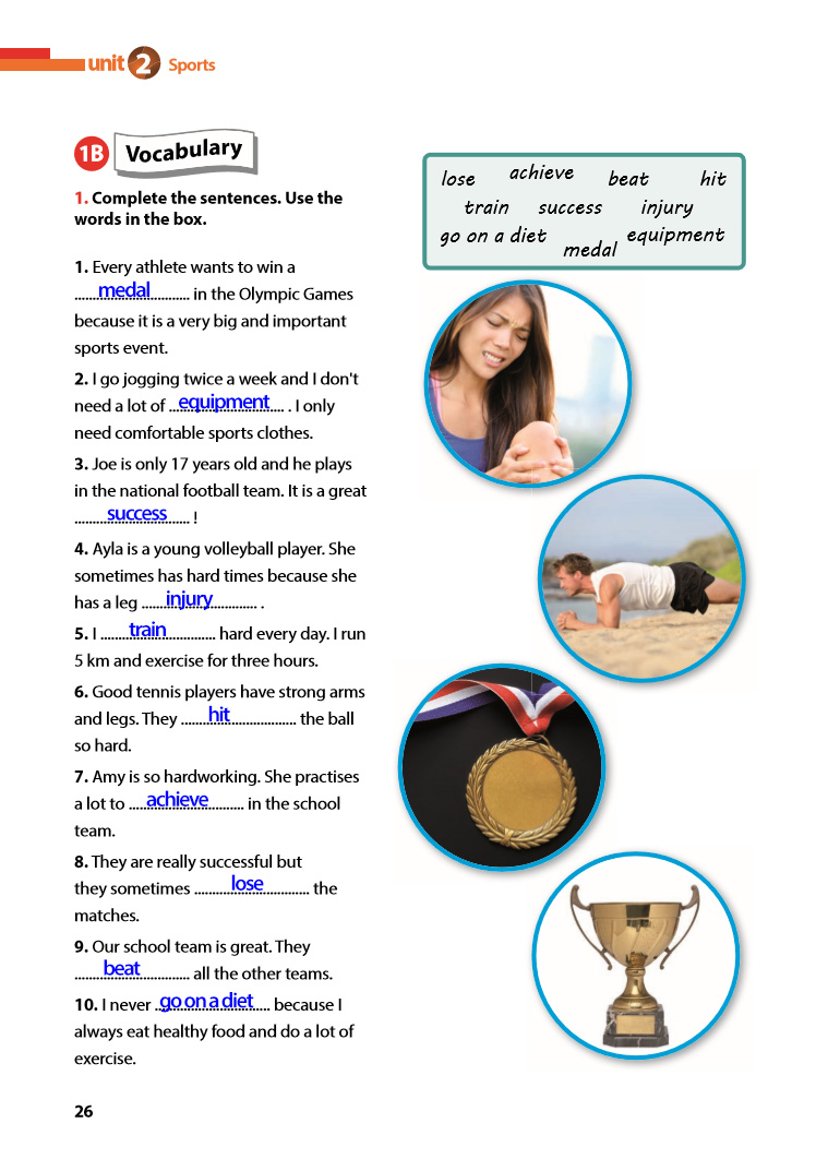 Complete the sentences. Use the words in the box.