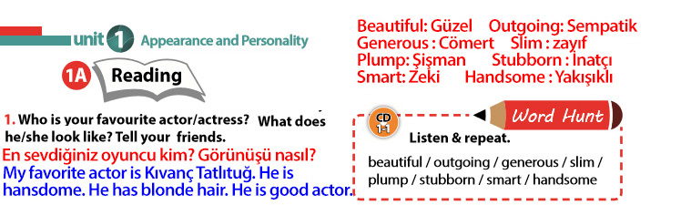 Who is your favourite actor/actress? What does he/she look like? Tell ...