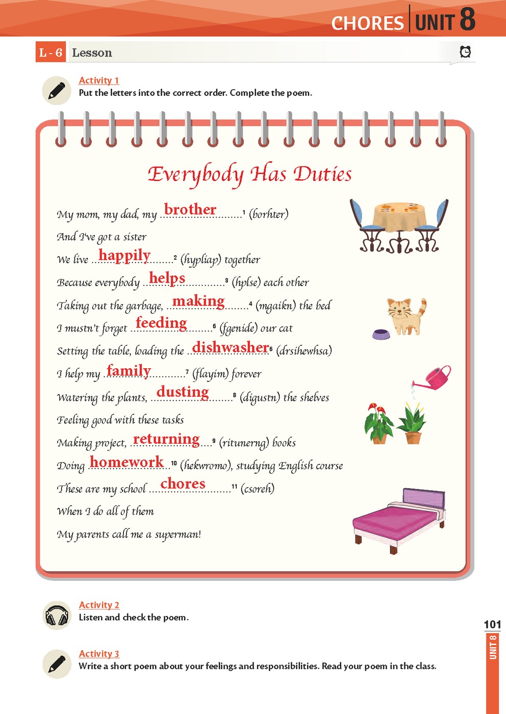 Write a short poem about your feelings and responsibilities. Read your ...