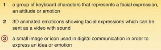 Scan the following article and choose the best definition of emoji.