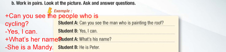 Work in pairs. Look at the picture. Ask and answer questions.