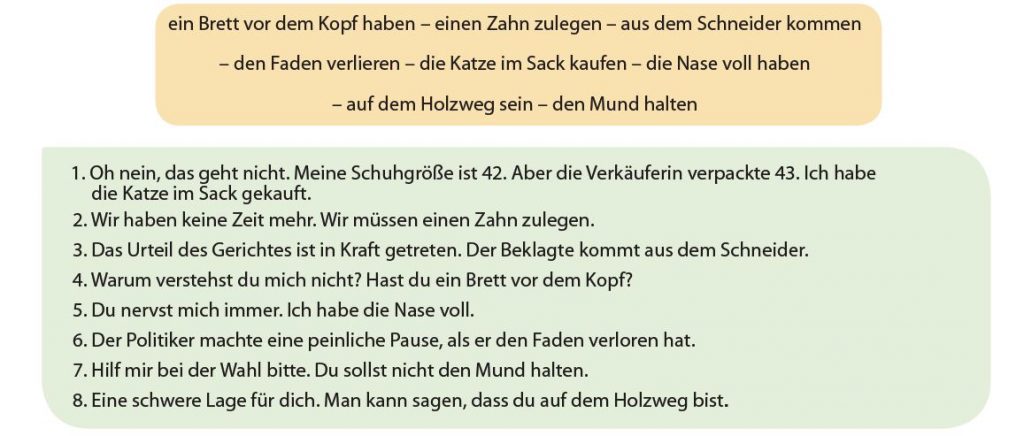 Ergänze die Wendungen.