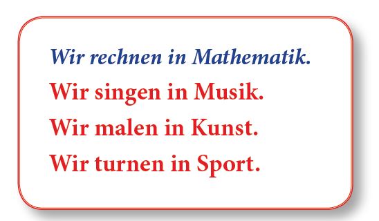 Was gehört zusammen? Bilde Sätze wie im Beispiel!
