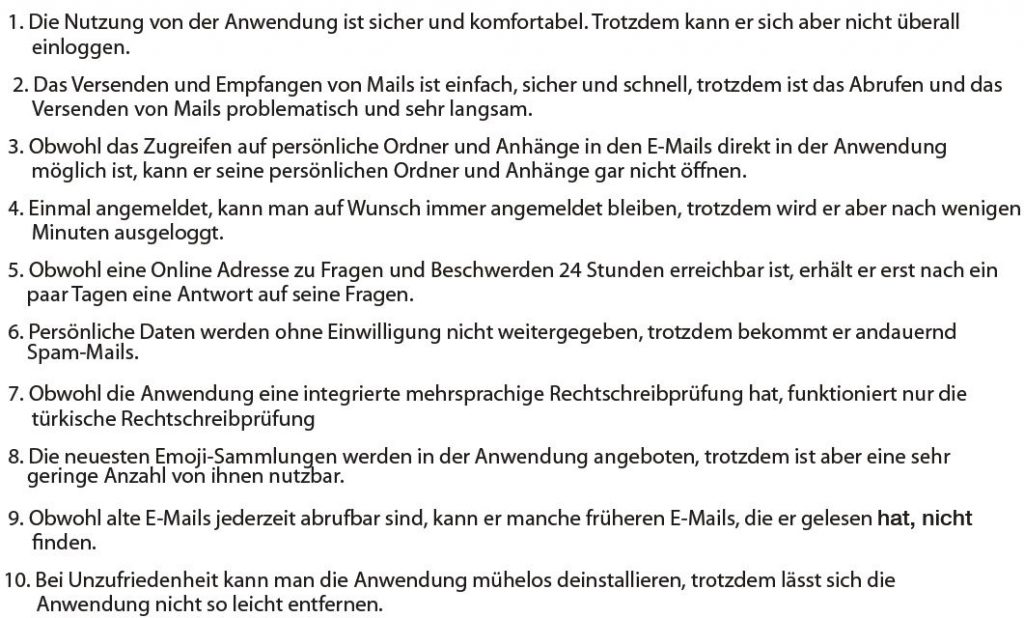 Schau dir die Tabelle an und schreib die Sätze mit „obwohl“ oder ...