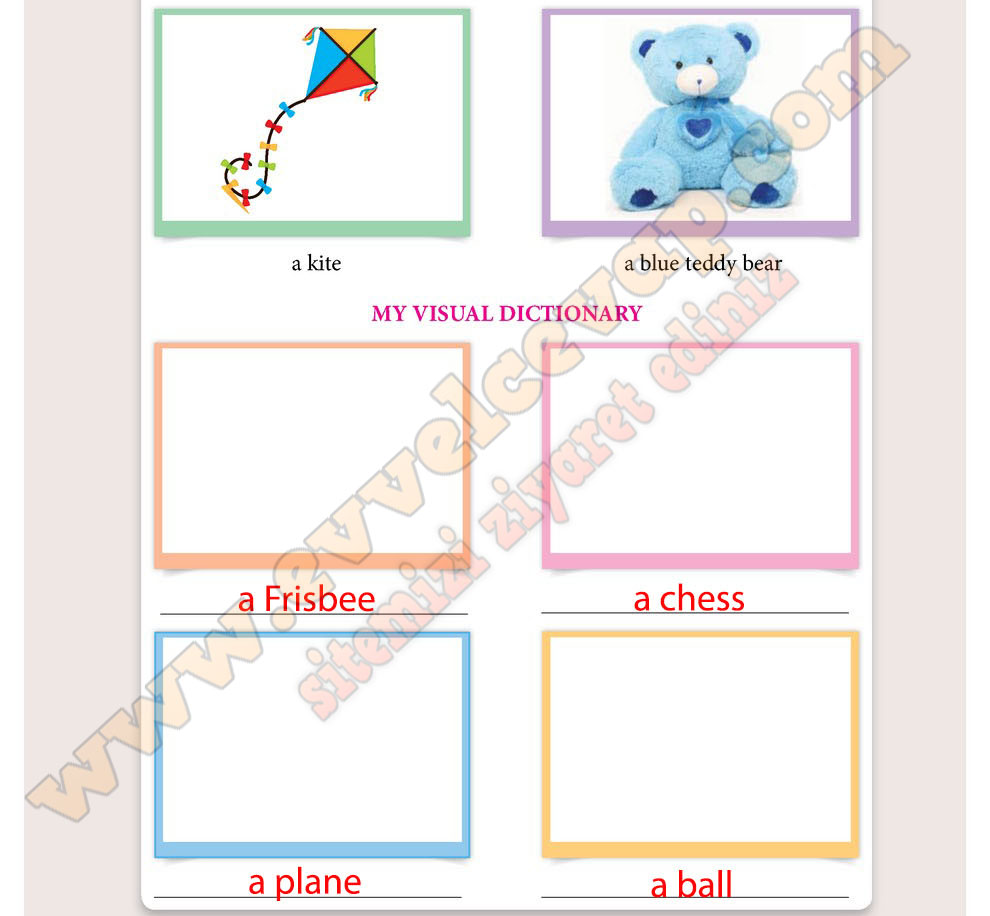 Prepare a colourful visual dictionary for the words in Unit 5.