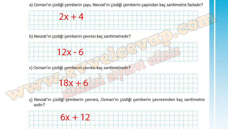 Çemberin çevresi, çemberin çapı ile n sayısının çarpımıdır. Nevzat ile ...