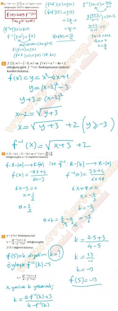 10. Sınıf Fen Lisesi Matematik Ders Kitabı Cevapları Sayfa 125