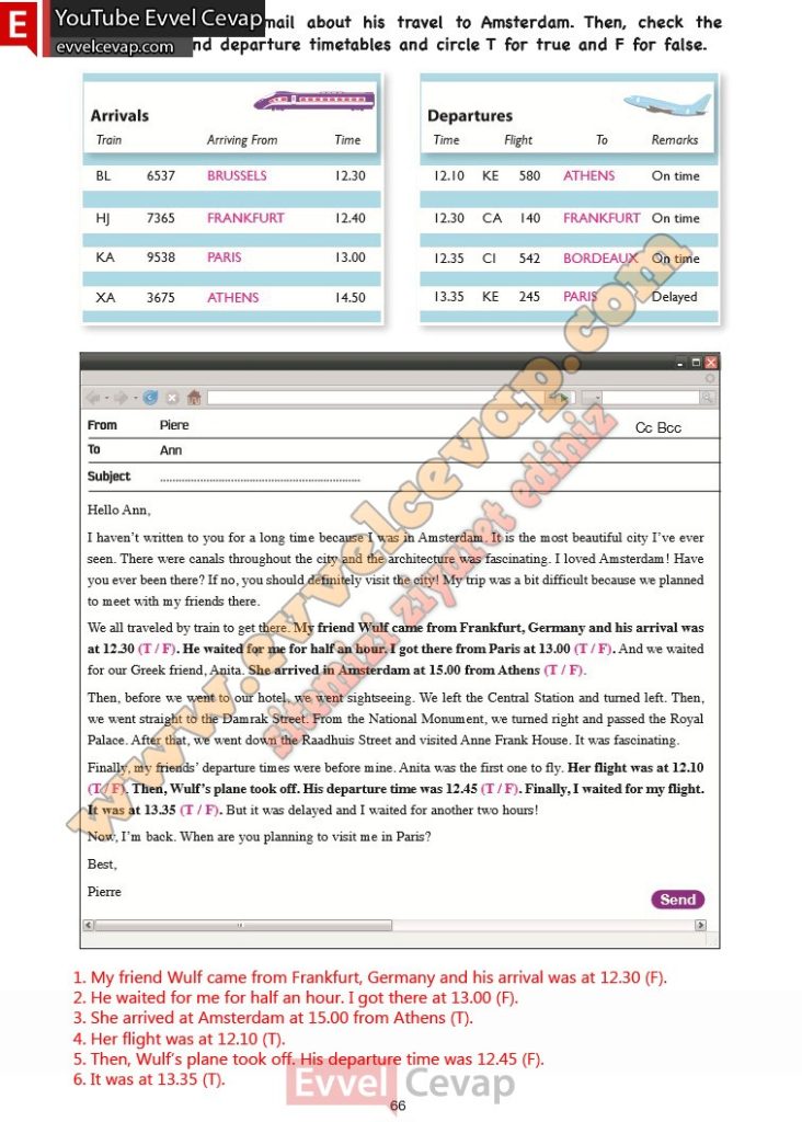 10. Sınıf İngilizce Ders Kitabı Cevapları Cem Yayınları Sayfa 66