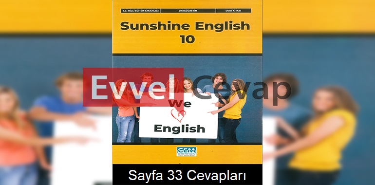 10. Sınıf İngilizce Ders Kitabı Cevapları Cem Yayınları Sayfa 33