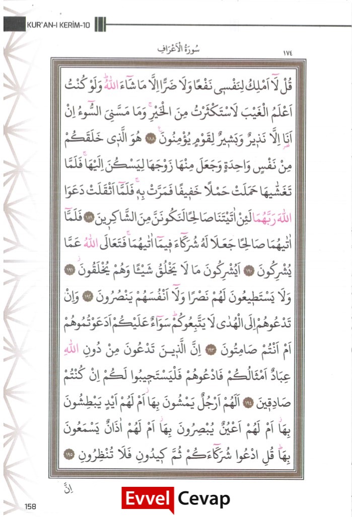 10. Sınıf Kur’an-ı Kerim Kitabı Cevapları Meb Yayınları Sayfa 158