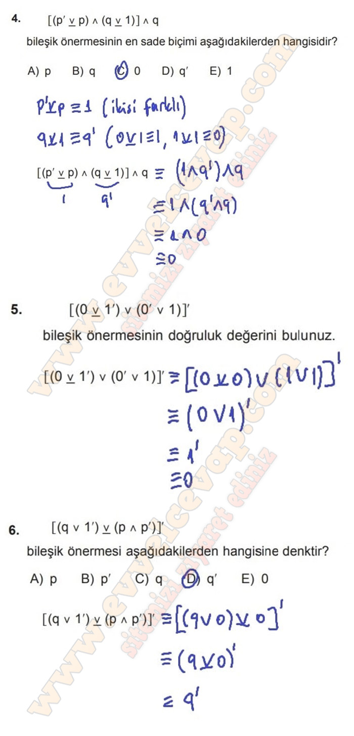 9. Sınıf Matematik Ders Kitabı Cevapları Ata Yayıncılık Sayfa 26