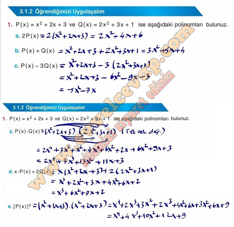 10. Sınıf Matematik Ders Kitabı Cevapları Miray Yayınları Sayfa 131