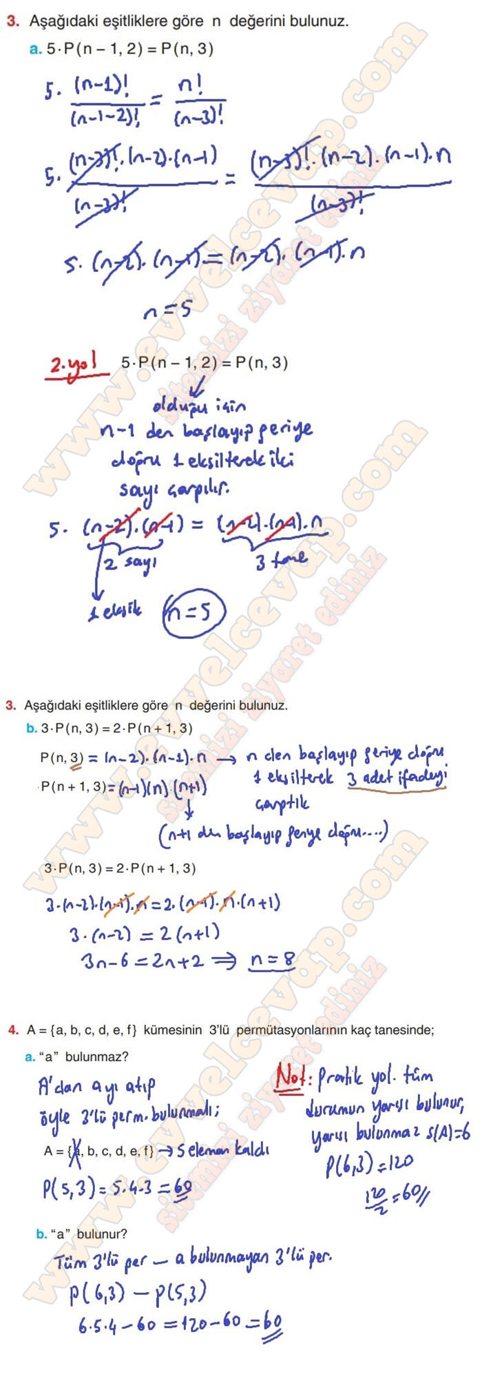 10. Sınıf Matematik Ders Kitabı Cevapları Miray Yayınları Sayfa 15