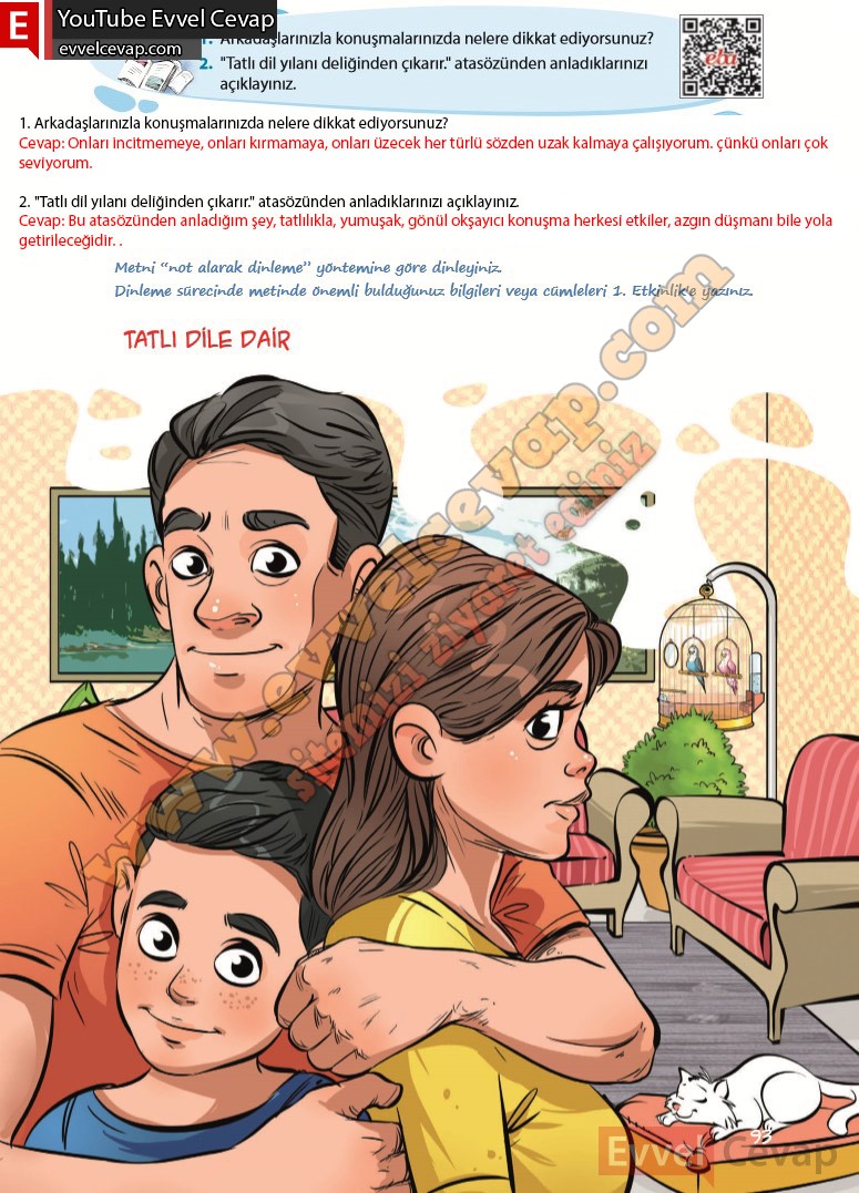 5. Sınıf Koza Yayınları Türkçe Ders Kitabı Cevapları Sayfa 93-94-95-96-97