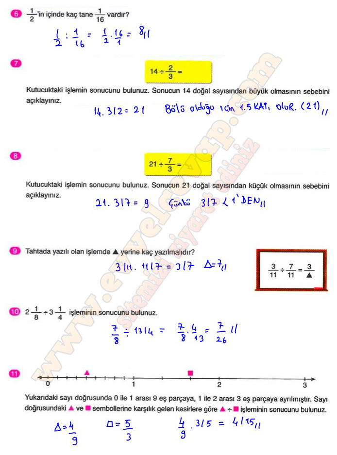 6. Sınıf Ata Yayınları Matematik Ders Kitabı Cevapları Sayfa 101-102