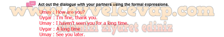 Act out the dialogue with your partners using the formal expressions.