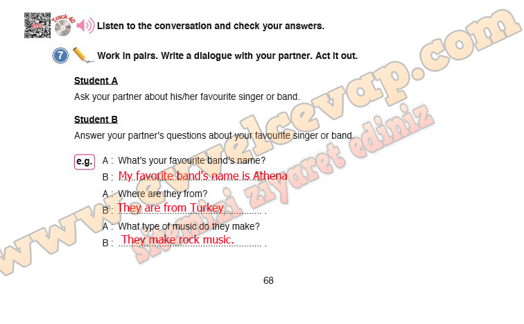 Listen to the conversation and check your answers.