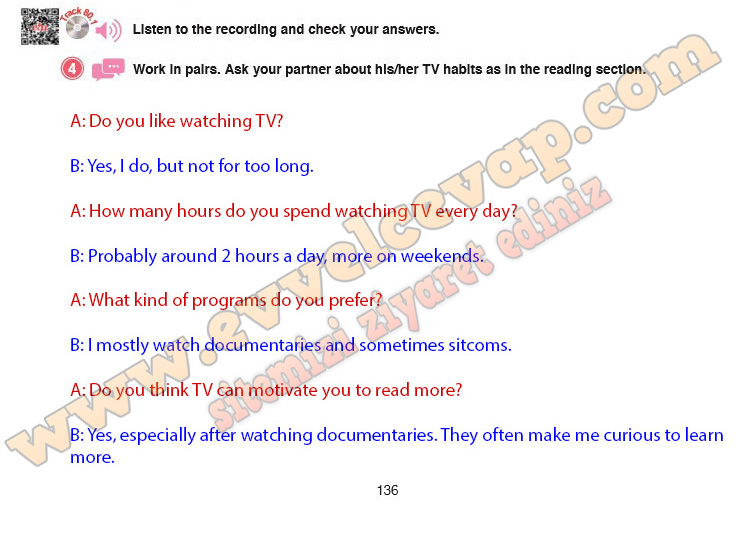 Listen to the recording and check your answers.