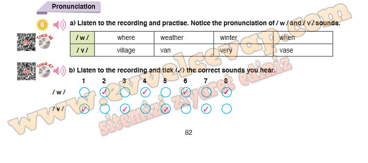 Listen to the recording and practise. Notice the pronunciation of / w ...