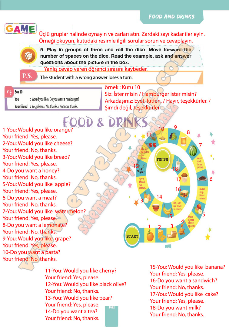 Play in groups of three and roll the dice. Move forward the number of ...