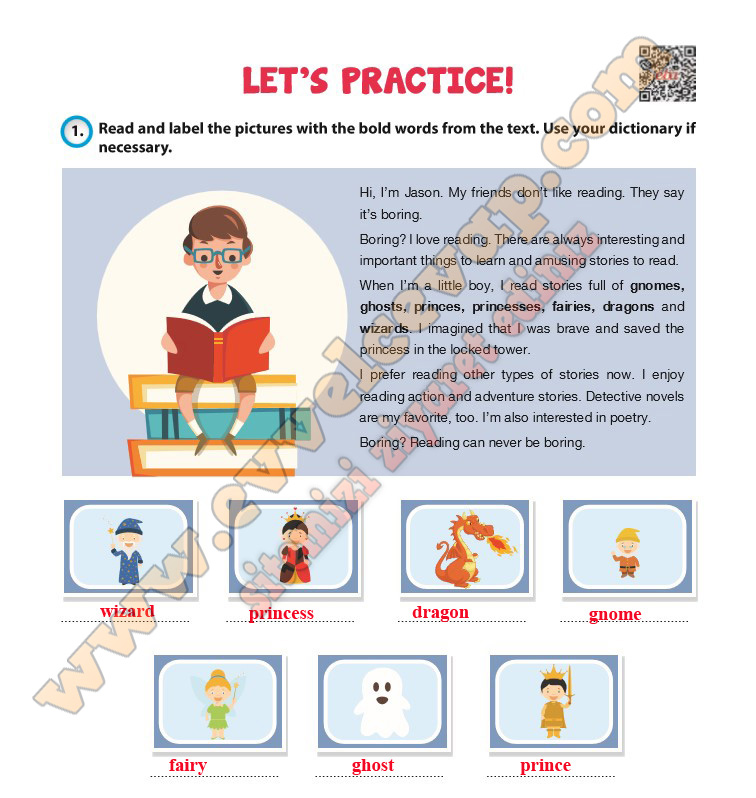 Read and label the pictures with the bold words from the text. Use your ...