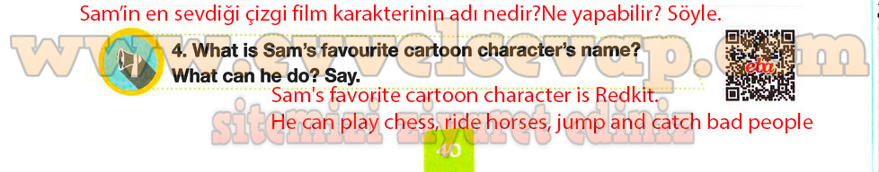 What is Sam’s favourite cartoon character’s name? What can he do? Say ...