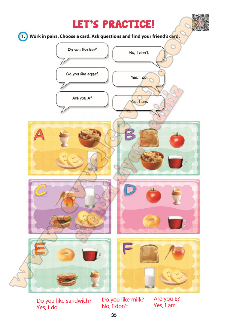 Work in pairs. Choose a card. Ask questions and find your friend's card.