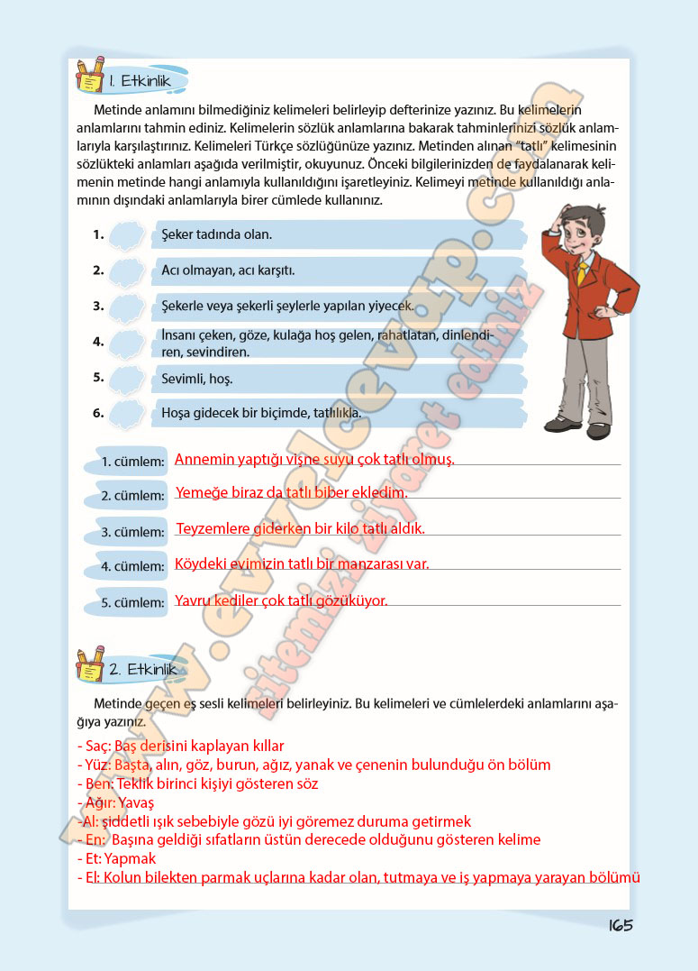 5. Sınıf Koza Yayınları Türkçe Ders Kitabı Cevapları Sayfa 162-163-164 ...