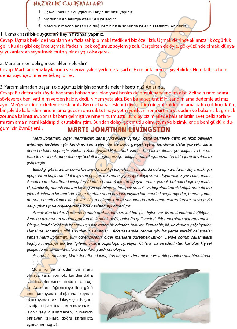 7. Sınıf Dörtel Yayınları Türkçe Ders Kitabı Cevapları Sayfa 226-227 ...