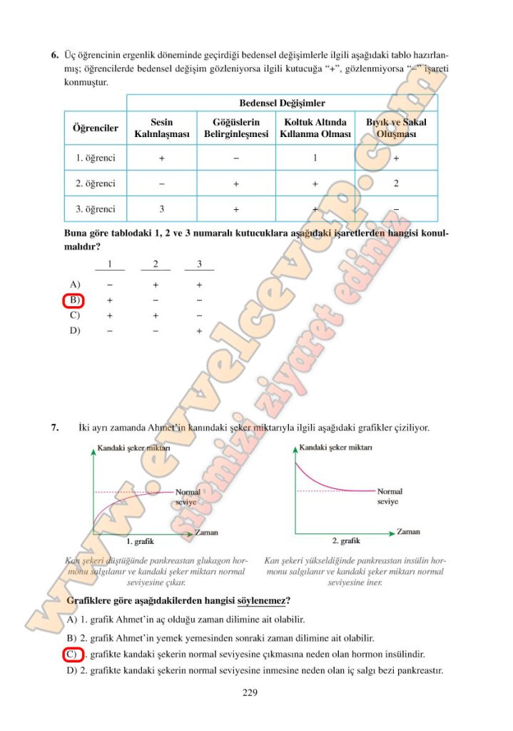 6. Sınıf Adım Adım Yayınları Fen Bilimleri Ders Kitabı Cevapları Sayfa ...
