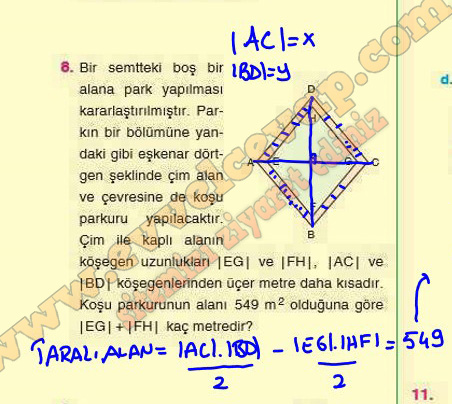 Bir semtteki boş bir alana park yapılması kararlaştırılmıştır. Parkın ...