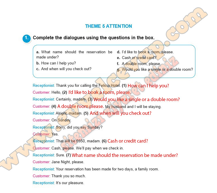 Complete the dialogues using the questions in the box.