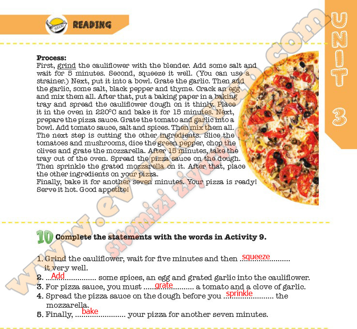 Complete the statements with the words in Activity 9.