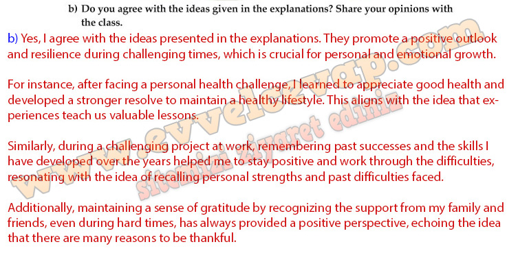 Do you agree with the ideas given in the explanations? Share your ...