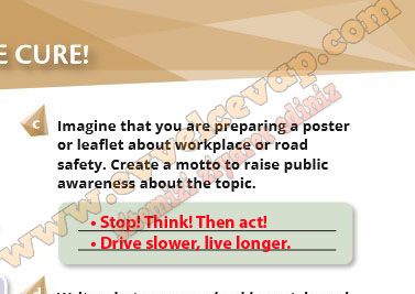 Imagine that you are preparing a poster or leaflet about workplace or ...