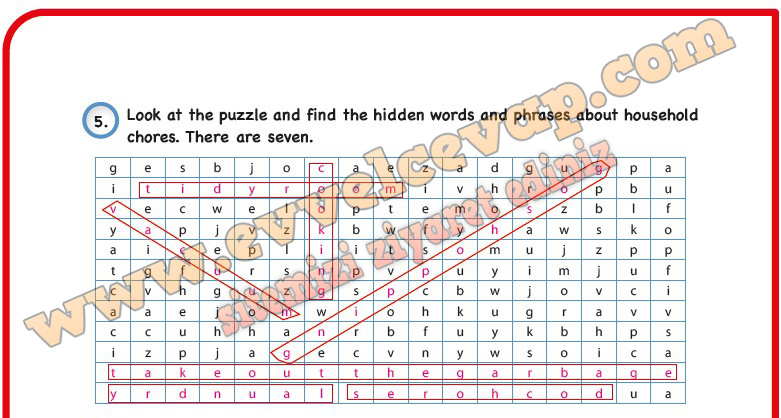 Look at the puzzle and find thc hidden words and phrases about ...