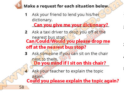 Make a request for each situation below.