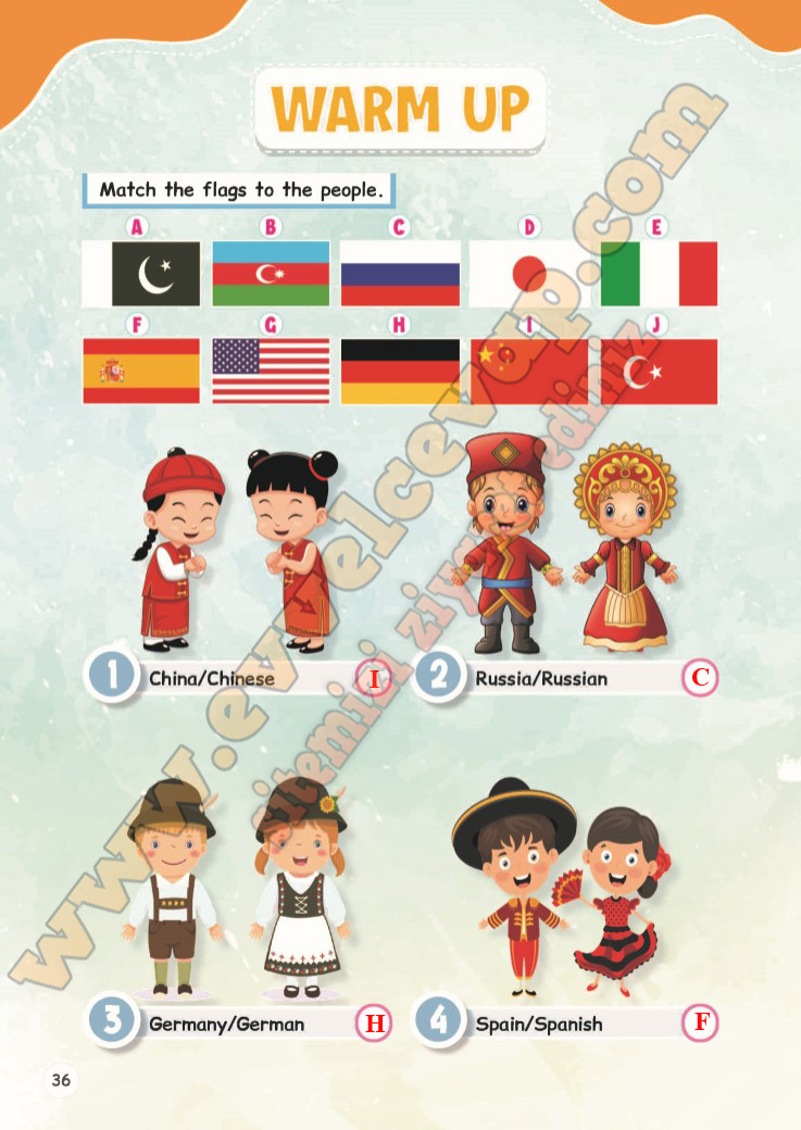 Match the flags to the people.