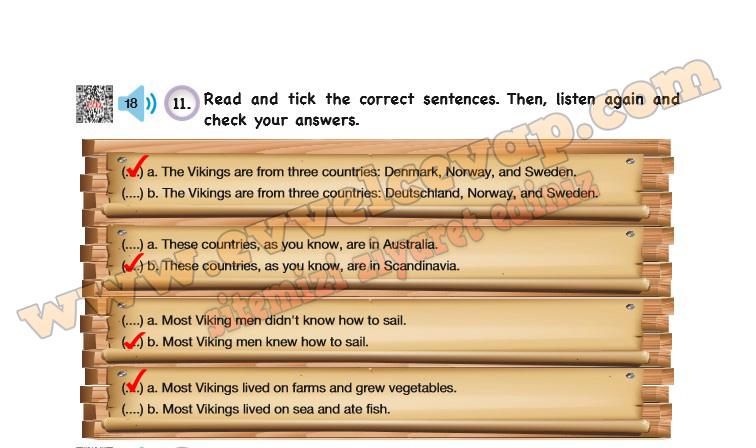 Read and tick the corrcct sentences. Then, listen again and check your ...