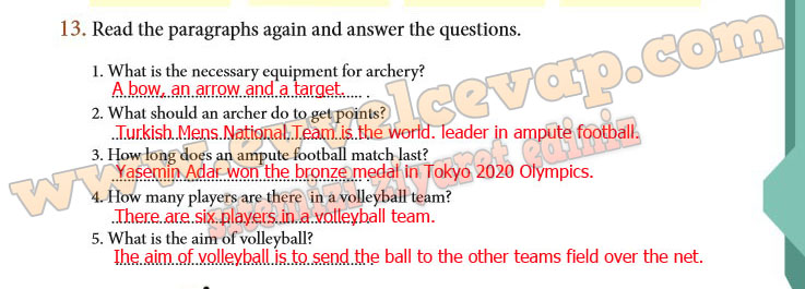 Read the paragraphs again and answer the questions.